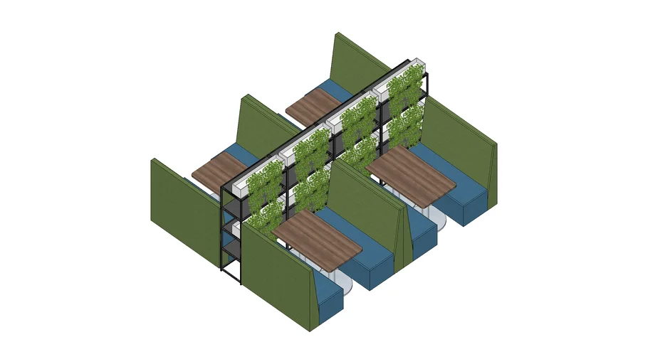 4 x 1400 MTIB booths with Racksystem 2020 | 3D Warehouse