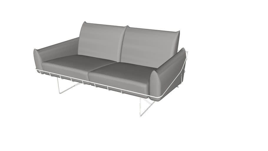 Herman Miller Wireframe Sofa - Two Cushion | 3D Warehouse