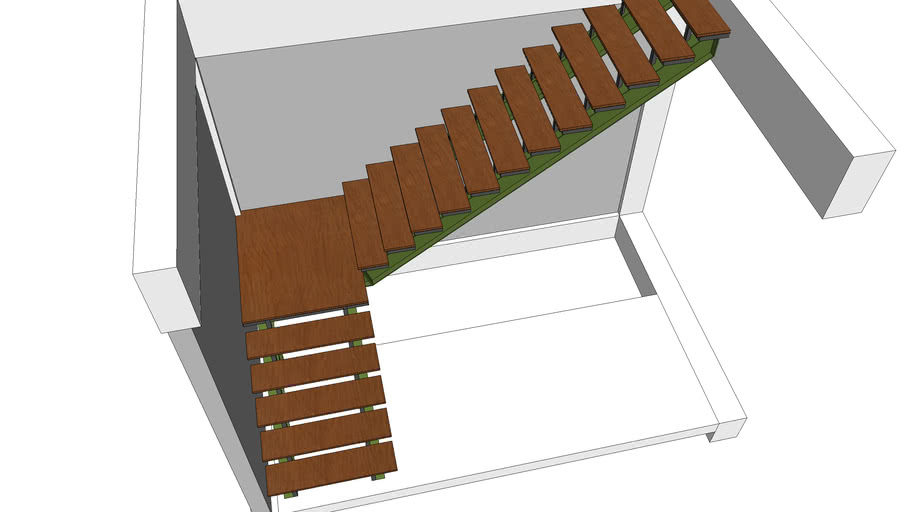 Tangga Baja WF 125 + Condwood | 3D Warehouse