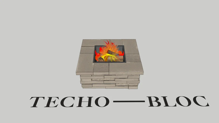 Techo-Bloc - Graphix Fire Pit | 3D Warehouse