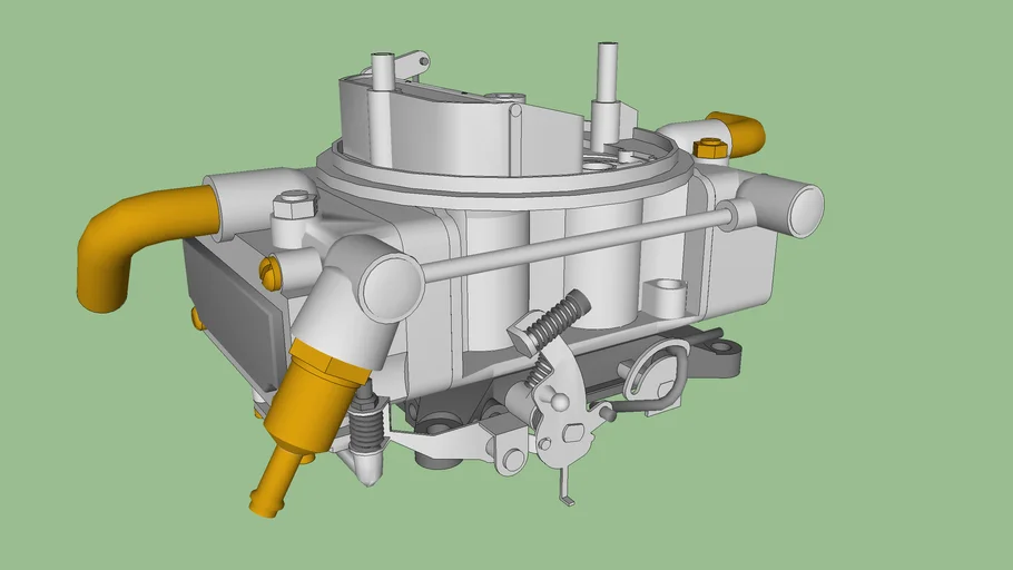 4180C carburetor used by Ford on their 302 V8 engine. | 3D Warehouse