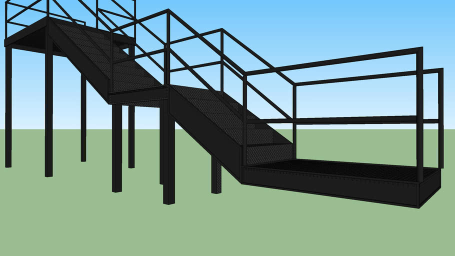 escalera metalica | 3D Warehouse
