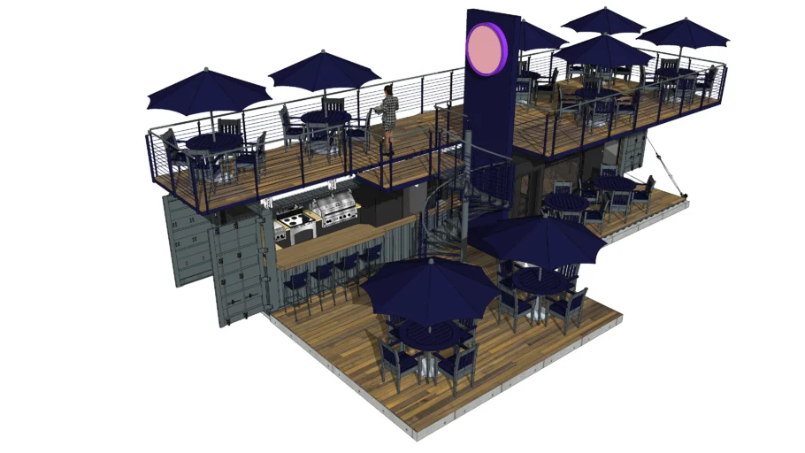 Container Restaurant | 3D Warehouse