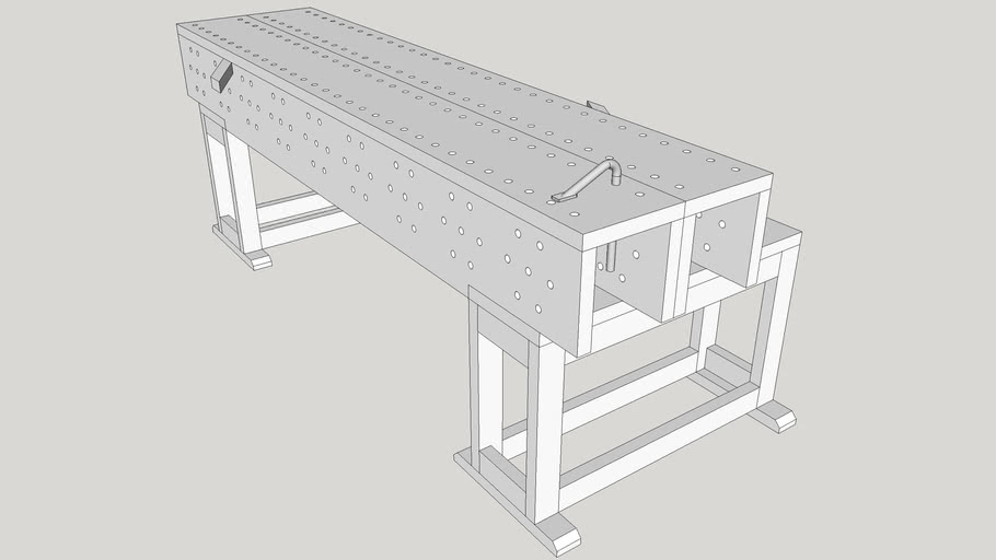 Portable Workbench : A modular woodworking workbench system | 3D Warehouse