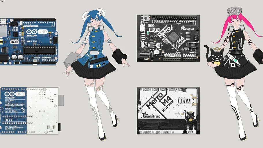 Arduino-chan and Metro-chan | 3D Warehouse