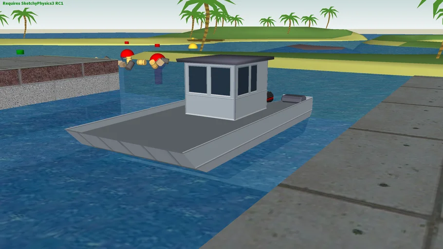boat and islands *SketchyPhysics* | 3D Warehouse