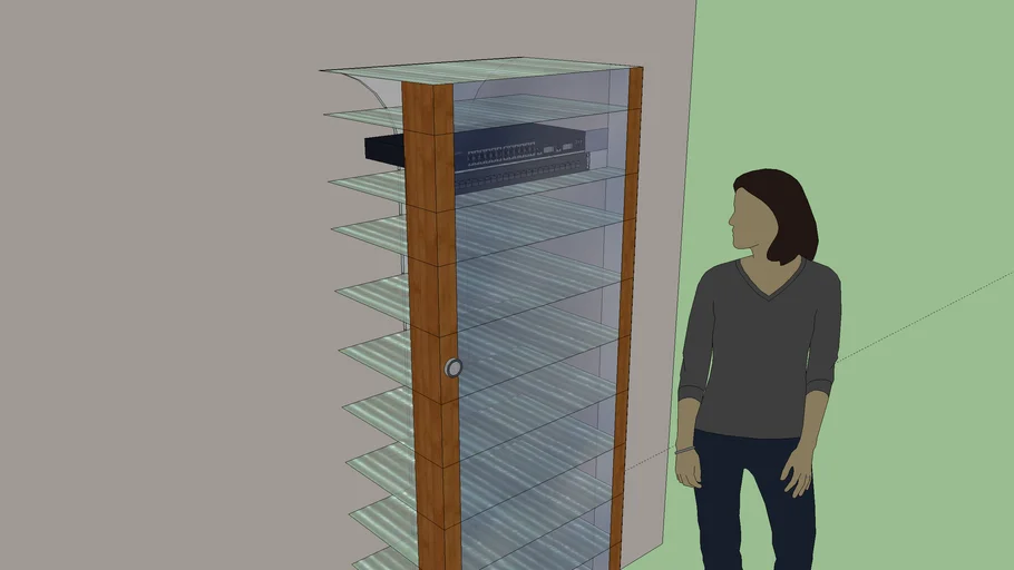 Routers and VOIP devices rack | 3D Warehouse