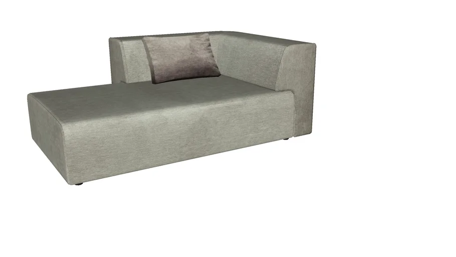 82034 Ottomane Infinity Chenille Grey Left | 3D Warehouse