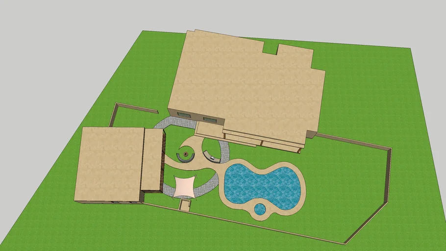 Guest House with Courtyard Space | 3D Warehouse