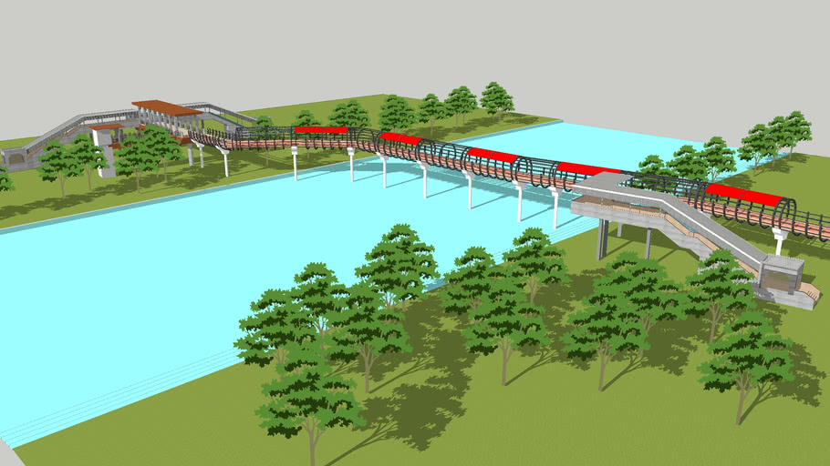 LANDSCAPE with bridge | 3D Warehouse