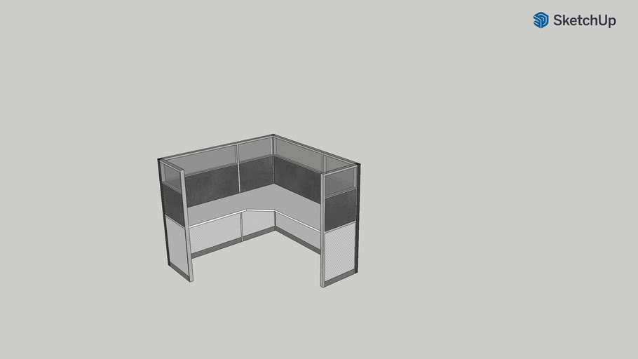 Cubicle Desk 6' by 6' by 5' | 3D Warehouse