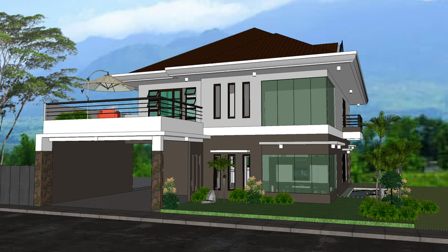 modern two storey | 3D Warehouse