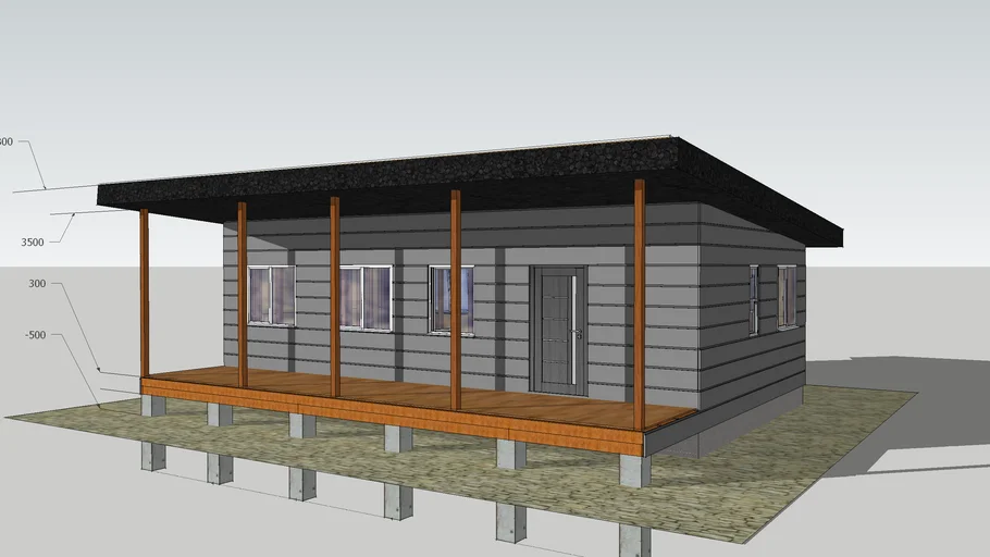 frame house 6 * 10m | 3D Warehouse