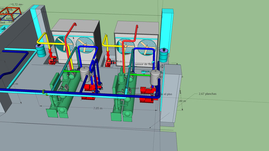 york ywva cooled water chiller | 3D Warehouse