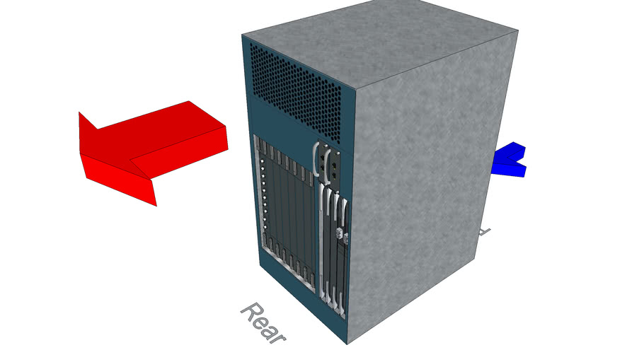 Cisco Unified Broadband Router showing Airflow | 3D Warehouse