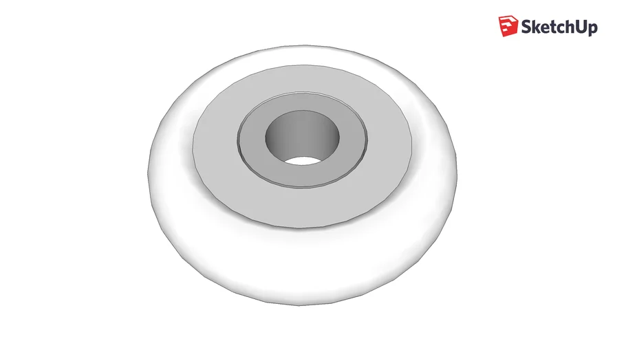 Linear wheel bearing guide rail pulley | 3D Warehouse