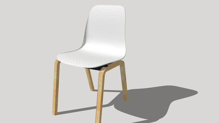 Scandinavian white chair - PACIFIK design chair | 3D Warehouse
