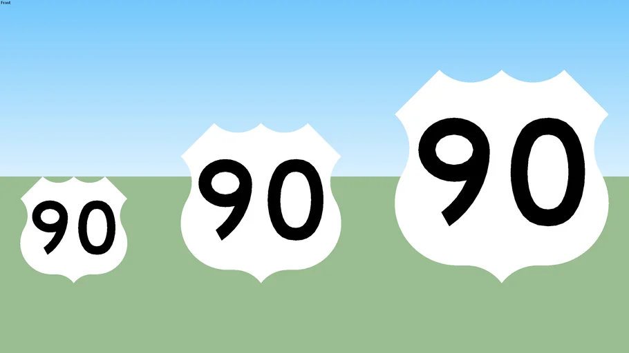 U.S. 90 Sign | 3D Warehouse