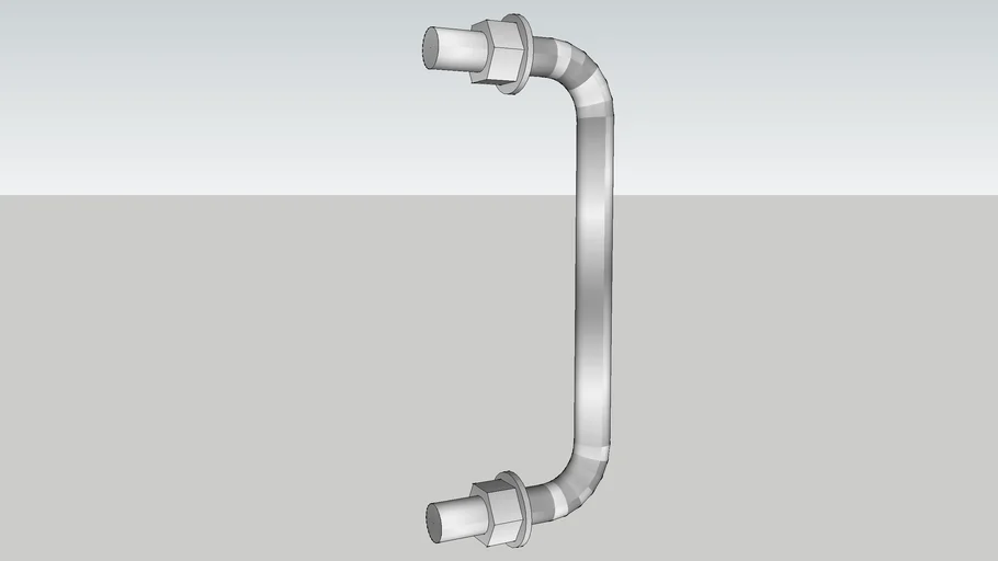 3/8'-16 U-Bolt Assembly | 3D Warehouse