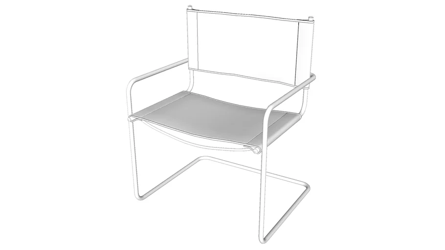 metal and leather chair | 3D Warehouse