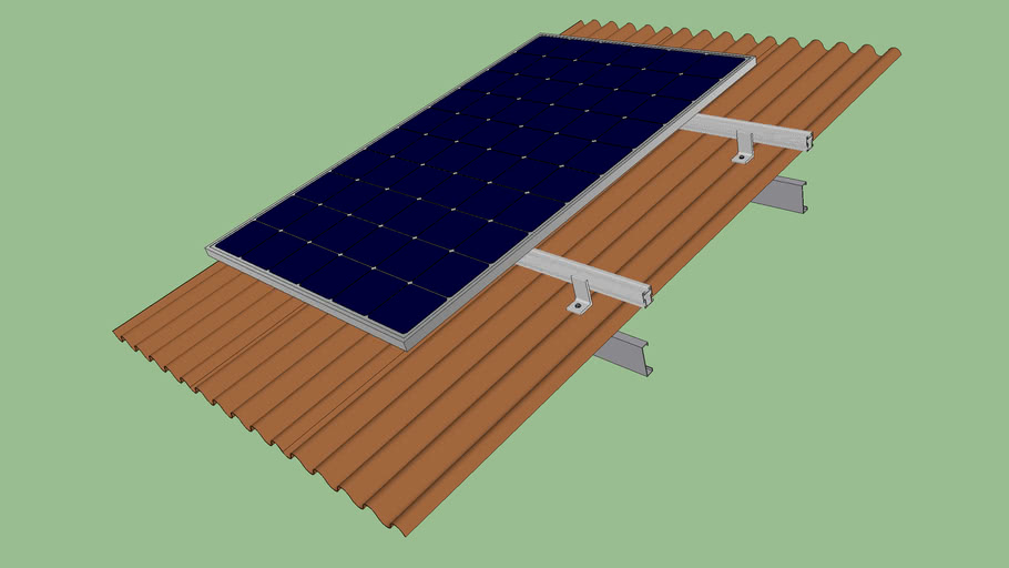 Panel solar con soporte | 3D Warehouse