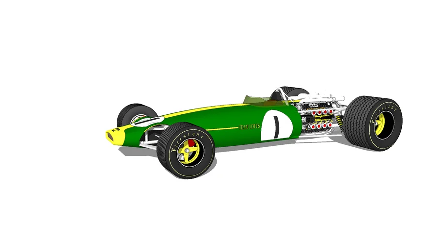 1966 Lotus 43 driven by ' Graham Hill ' | 3D Warehouse