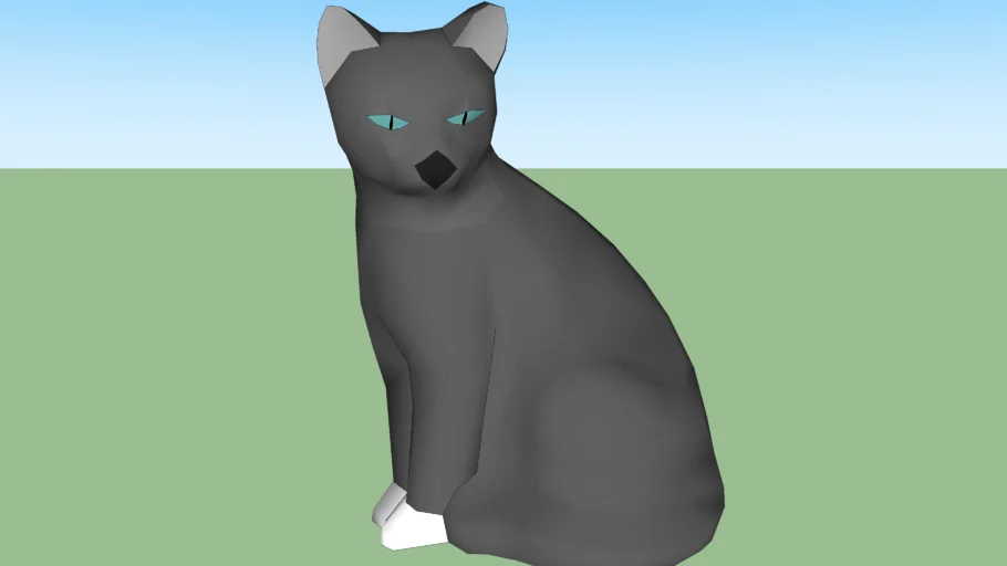 a gray cat | 3D Warehouse