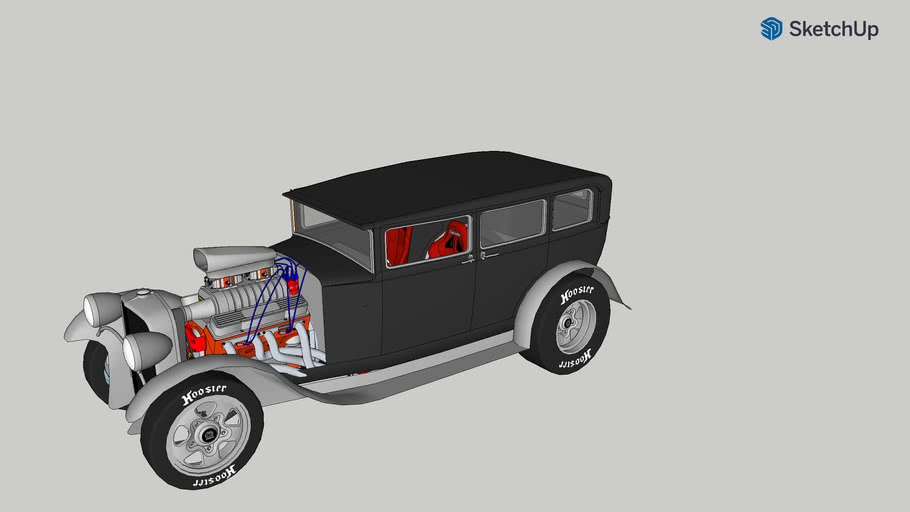 chopped Ford Model A hot rod | 3D Warehouse