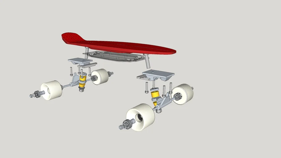 penny board (exploded view) | 3D Warehouse