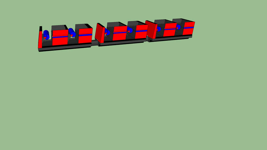 PTC wooden rollercoaster train | 3D Warehouse
