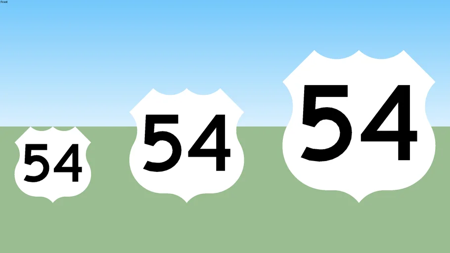 U.S. 54 Sign | 3D Warehouse