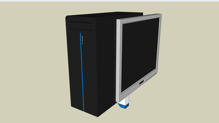 Computer and Monitor | 3D Warehouse
