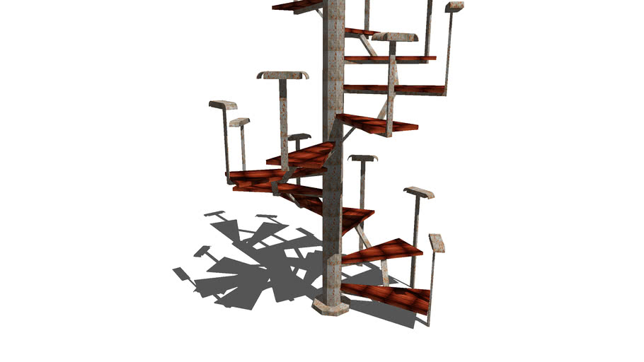 stairs 3 meter - Rustic look | 3D Warehouse