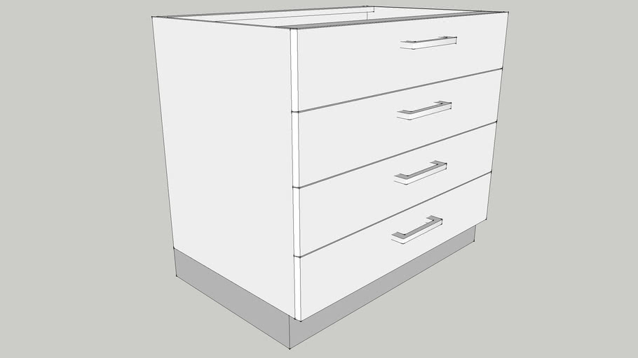900 Base Module with Four Drawers 900X560X700 CID_CP10000030 | 3D Warehouse