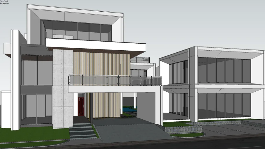 Sketchup Modern House Sketchup Speed Build Modern House 1