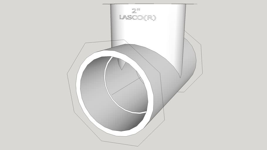 2 Inch PVC Tee by LASCO(R) | 3D Warehouse