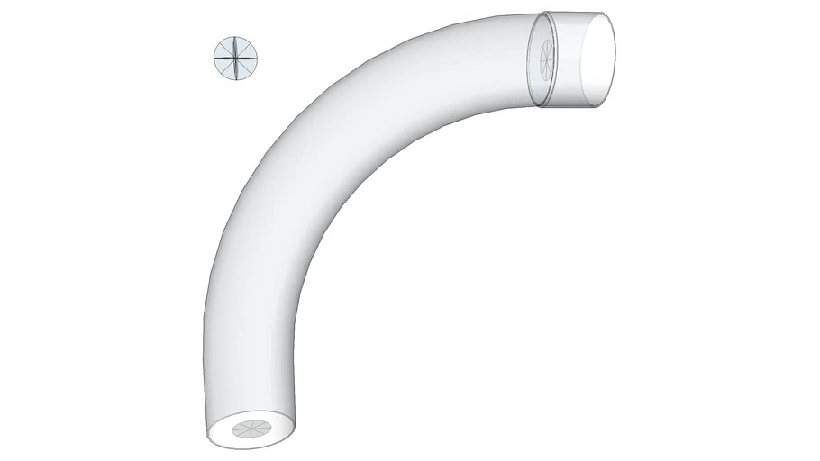 CURVA LONGA PVC 90º 100MM | 3D Warehouse
