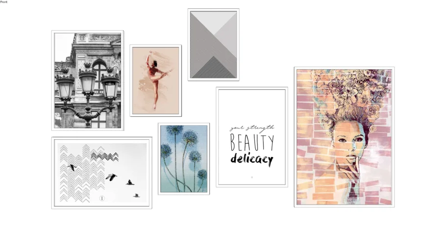 Composição de 7 quadros - 01 - Ammo Quadros | 3D Warehouse