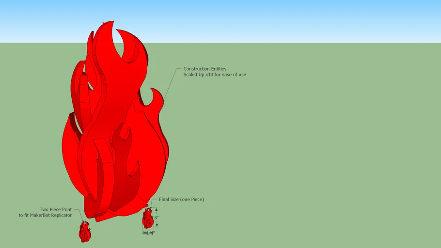 3D Printed Fire/Flame | 3D Warehouse