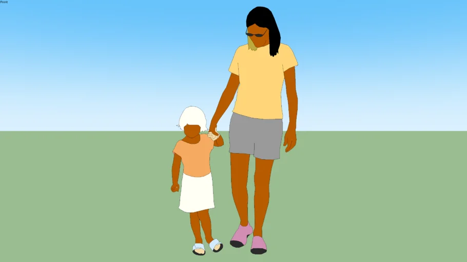 Woman with toddler | 3D Warehouse