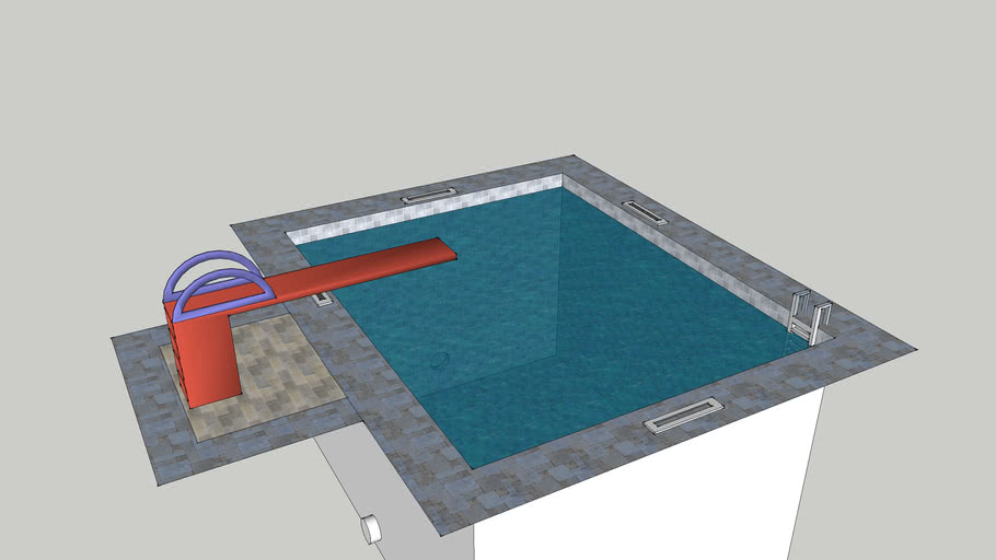 Deep Tank Pool With Diving Board | 3D Warehouse