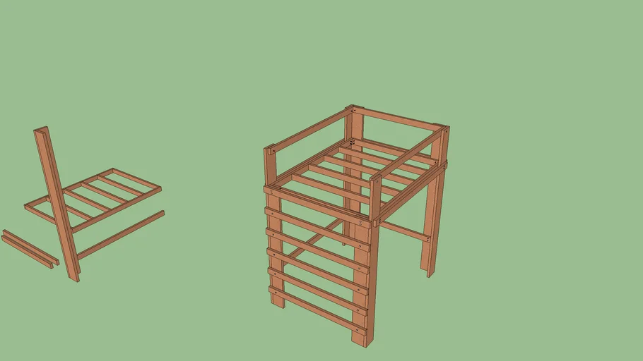 Lofted Bed Frame First Draft | 3D Warehouse