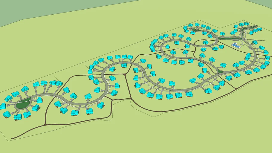 Prefurbia Massing Example: Luxury Lot Neighborhood (Golf & Equestrian ...