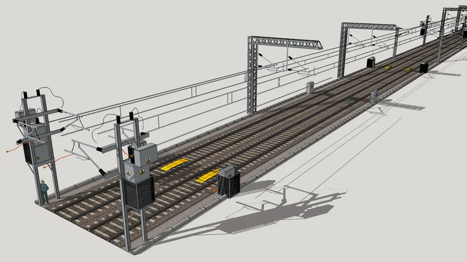 Electrified Track Section | 3D Warehouse