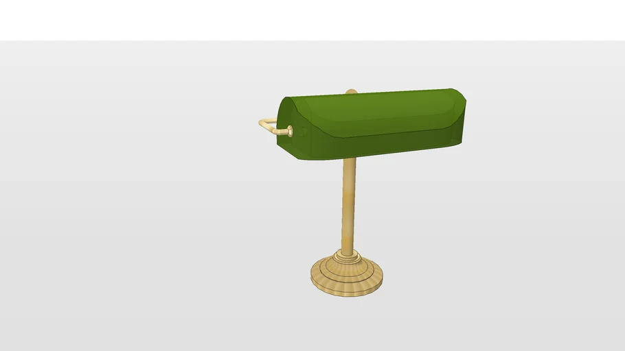 Desk Lamp Library Green - Detailed | 3D Warehouse
