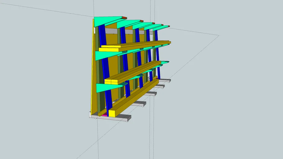 Wood Storage Rack | 3D Warehouse