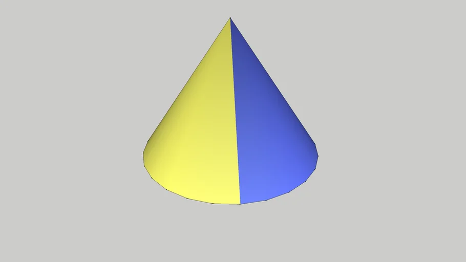 Cone blue and yellow | 3D Warehouse