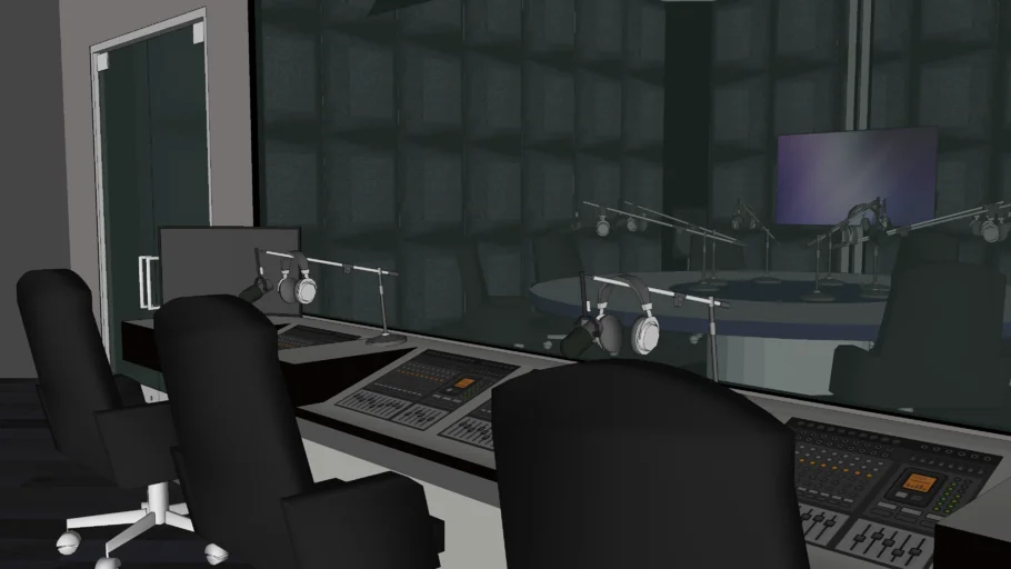 Estudio doble de radio y grabación / Double radio & recording studio ...