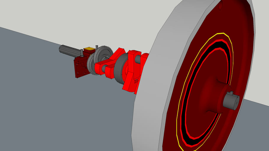 Flywheel and Crankshaft of Freelance steam traction engine | 3D Warehouse