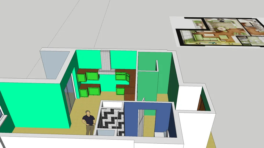 Simple Flat Planning | 3D Warehouse